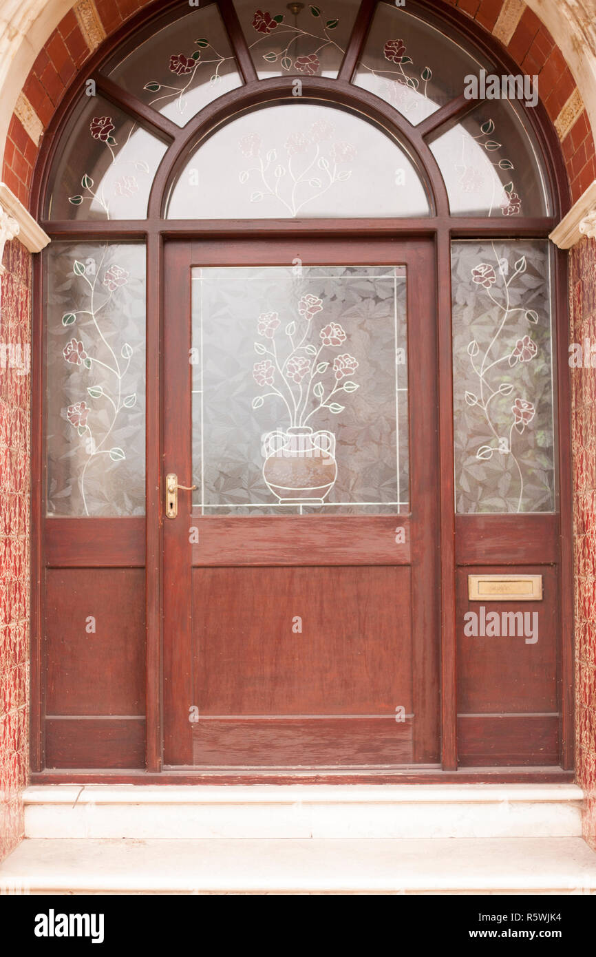 View of a Beautiful House Exterior and Front Door Seen Stock Photo - Alamy