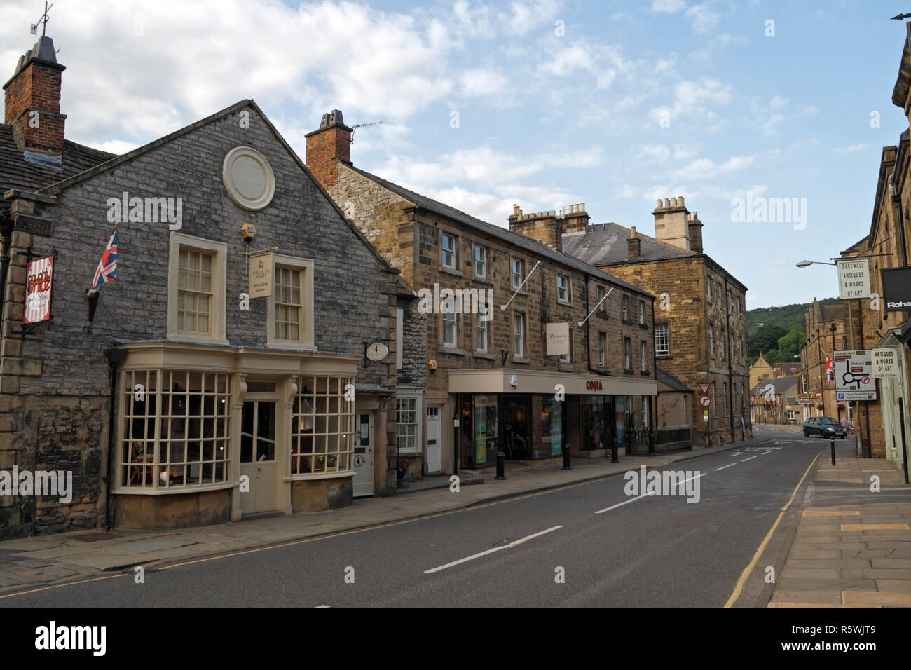Bakewell in Derbyshire England UK, King Street, Shops in Georgian ...