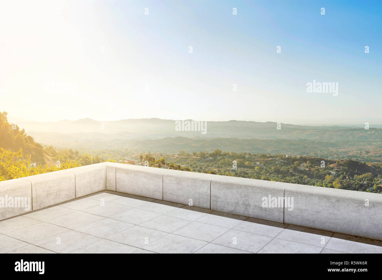 Luxury sunny terraced balcony hi-res stock photography and images - Alamy