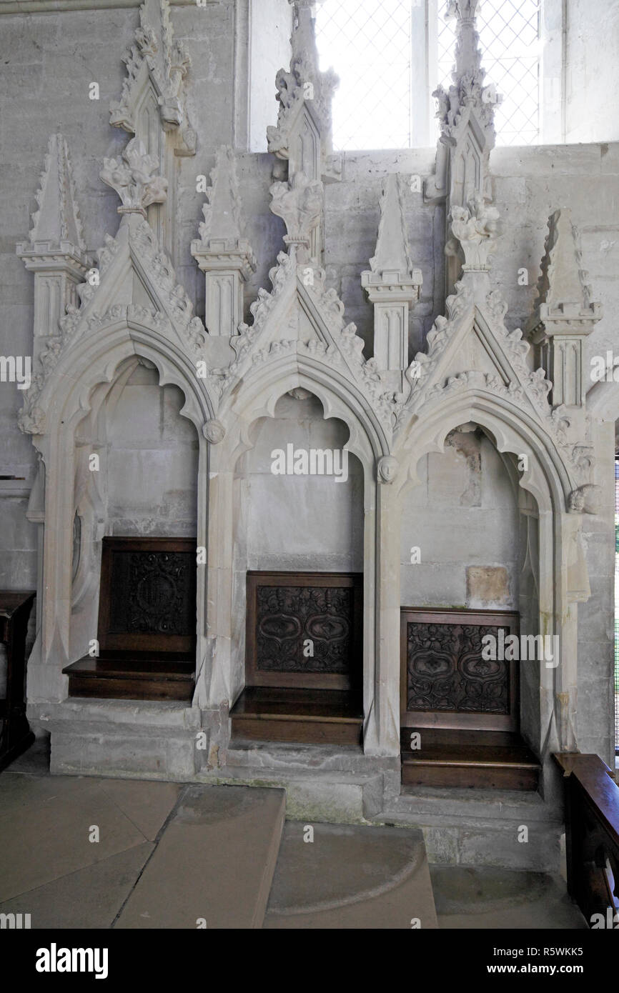 Triple stone sedilia hi-res stock photography and images - Alamy