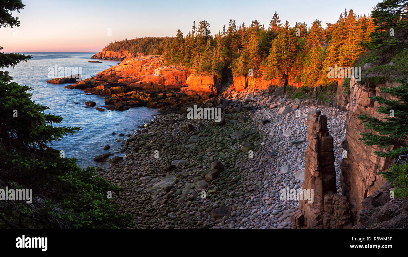The view from Ocean Path overlooking Monument Cove Stock Photo - Alamy