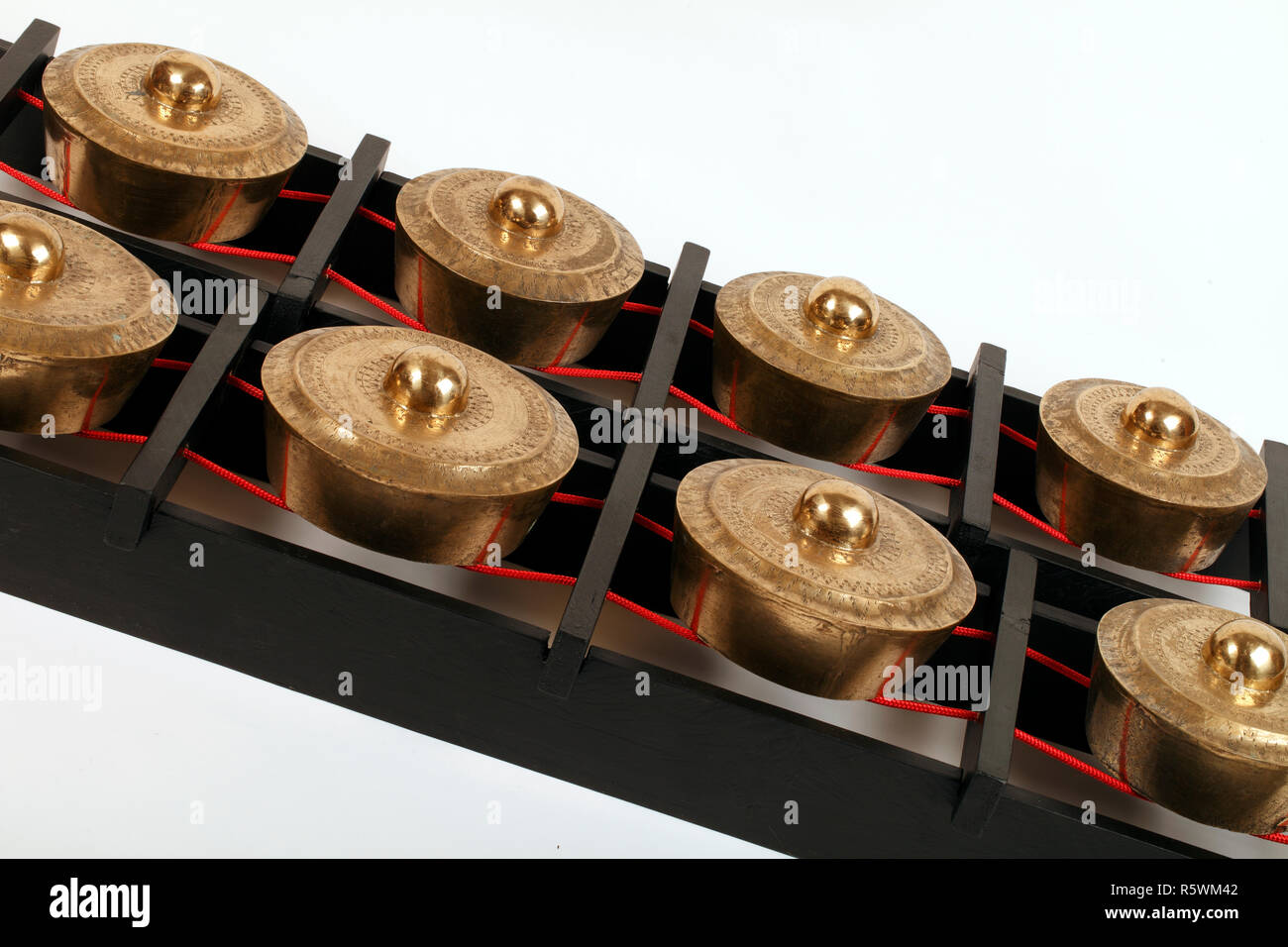 Bonang, kettle or pot gongs. Kulintang gongs or gong-chime from ...