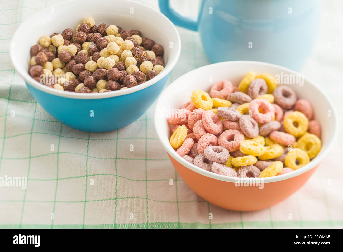 Colorful cereal rings and balls Stock Photo - Alamy
