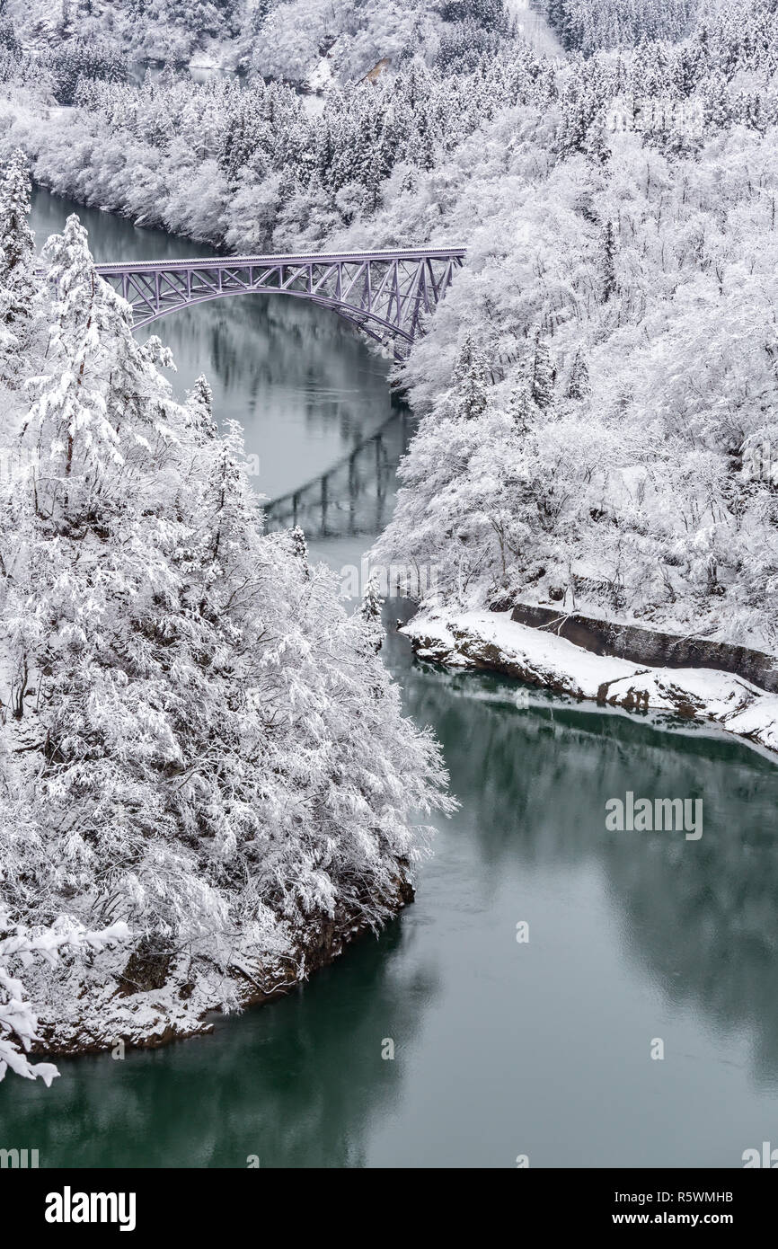 Winter landscape train Stock Photo - Alamy