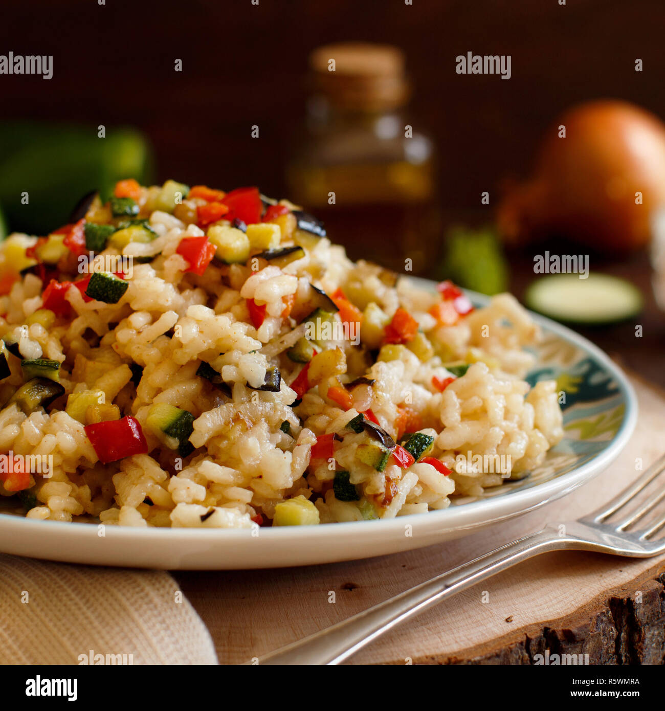 Risotto with vegetables Stock Photo - Alamy