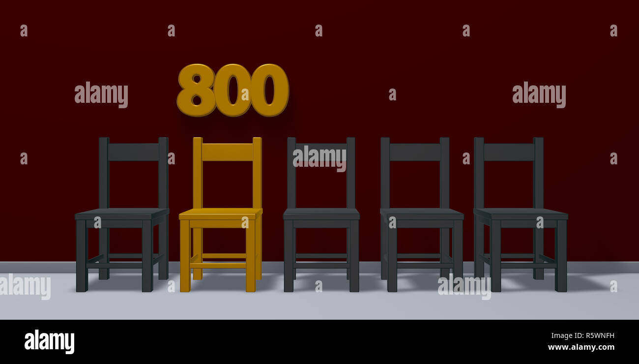 3d number 800 hi-res stock photography and images - Alamy