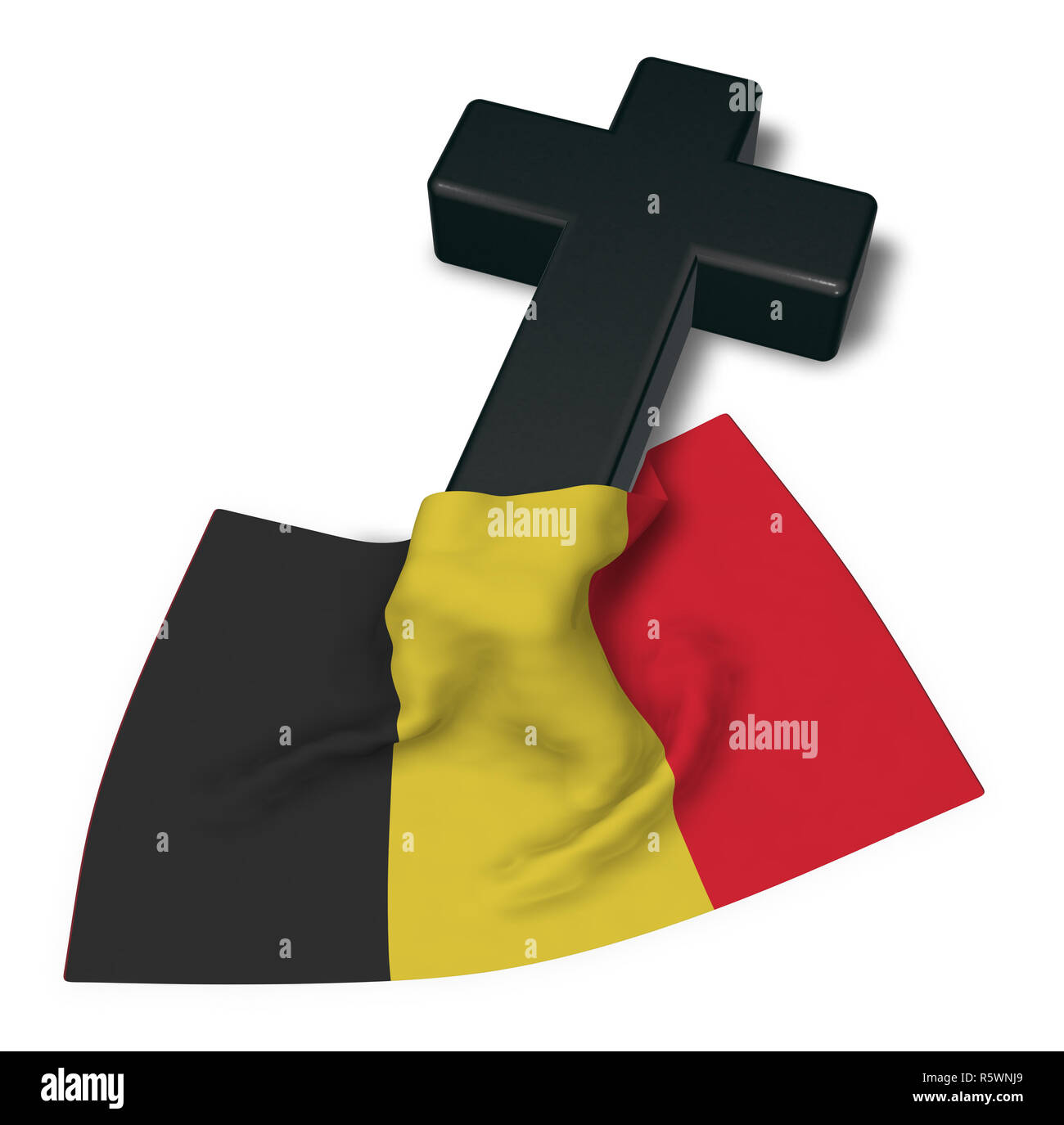 christian cross and flag of belgium Stock Photo - Alamy