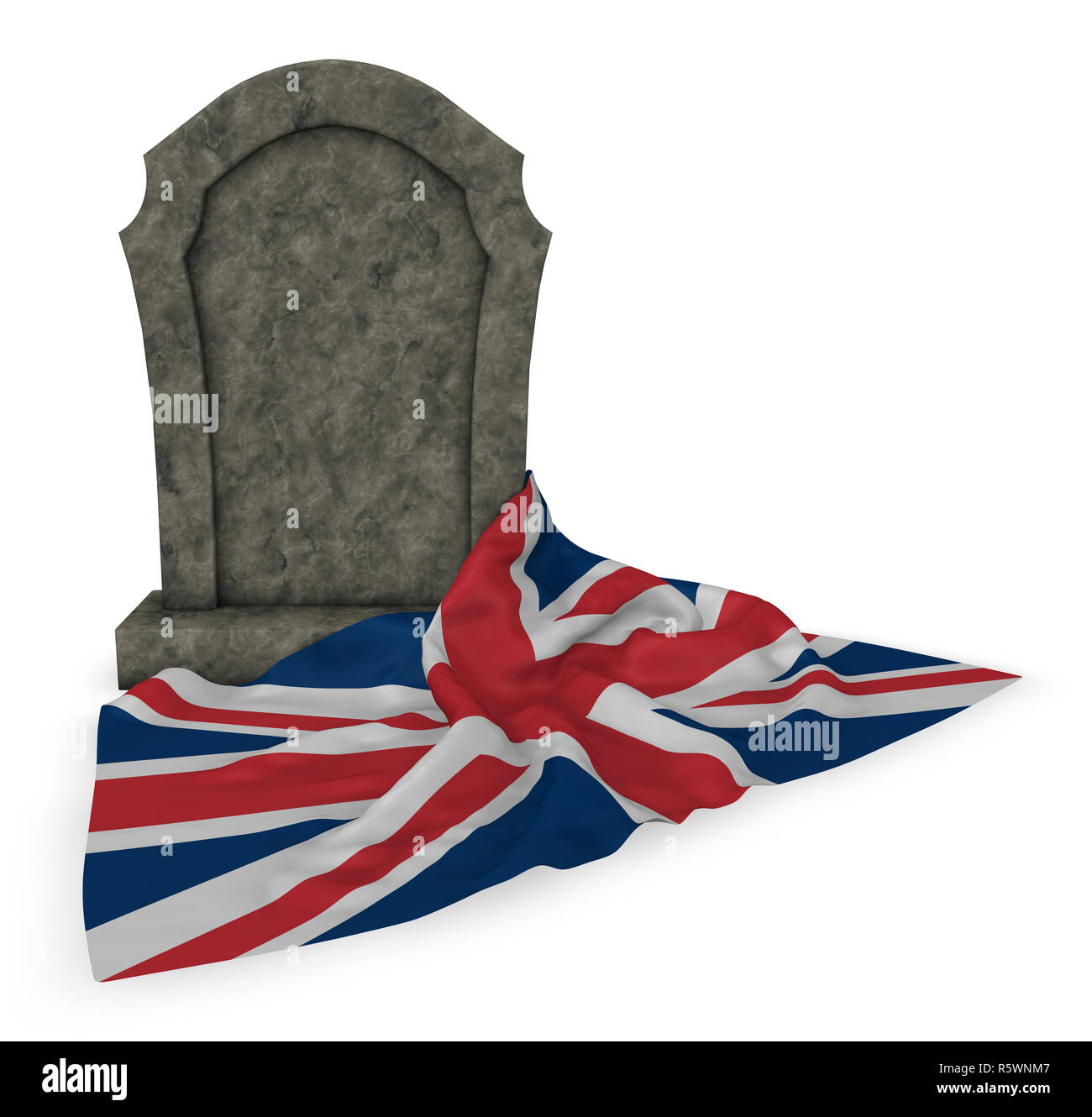 tombstone and flag of britain Stock Photo - Alamy
