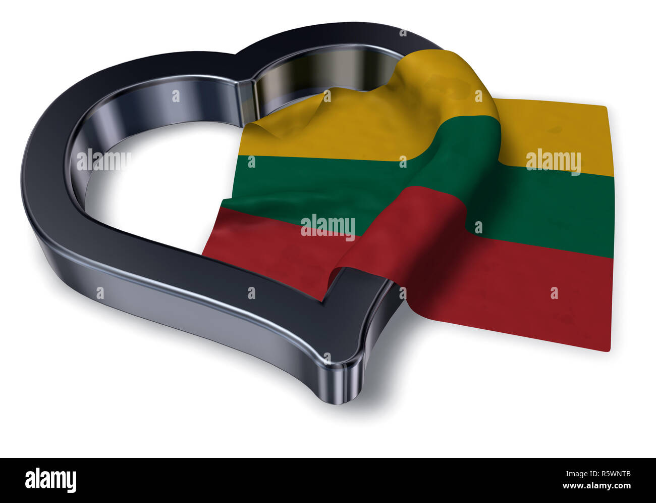 heart symbol and flag of lithuania Stock Photo - Alamy