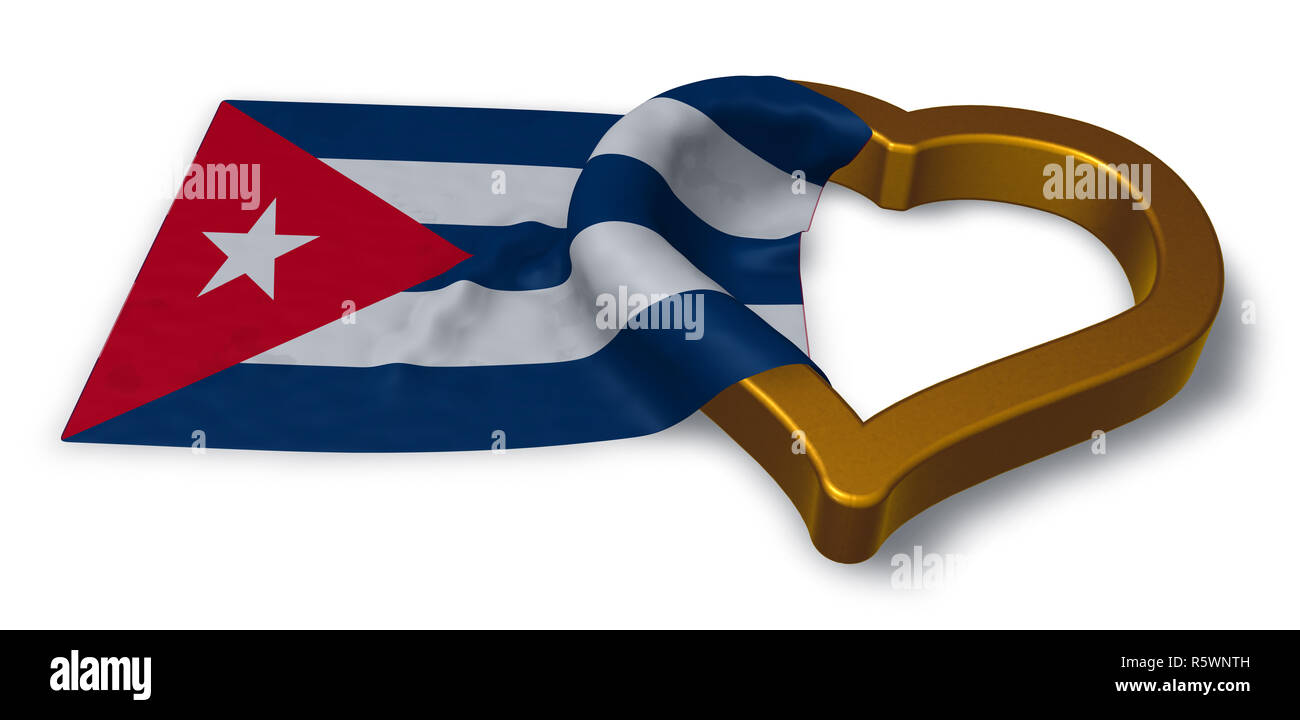 Â flag of cuba and heart Stock Photo - Alamy