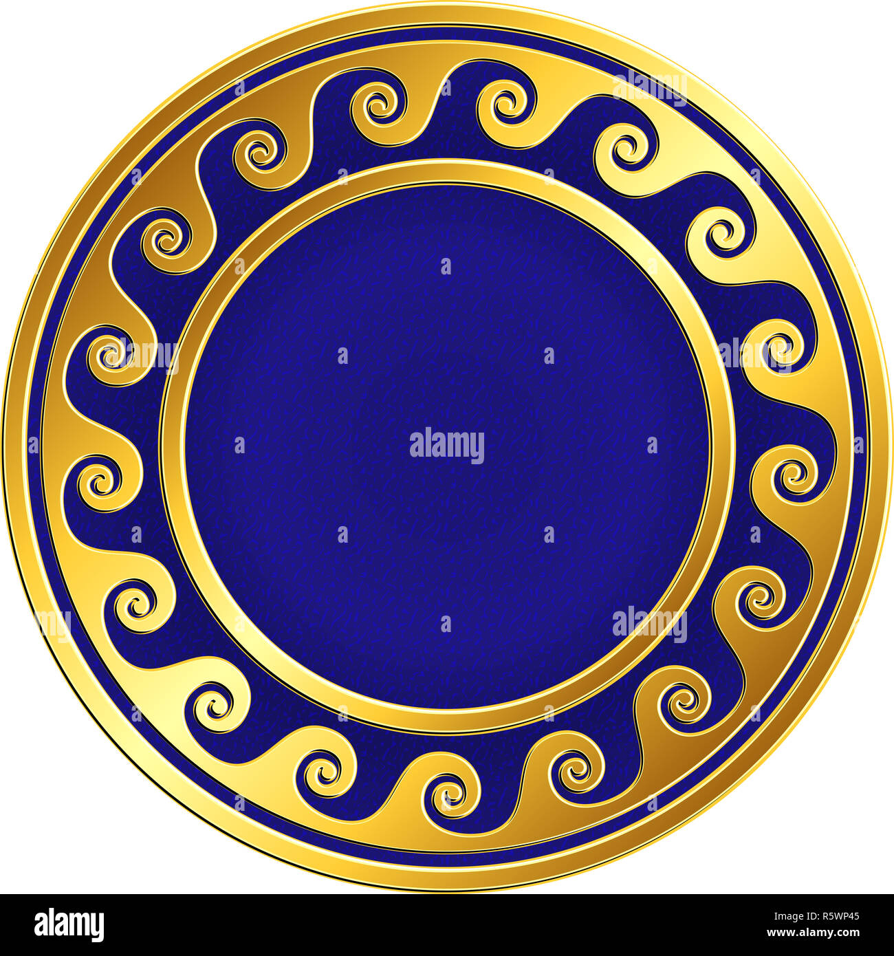 Vector illustration frame round ornament meander hi-res stock ...