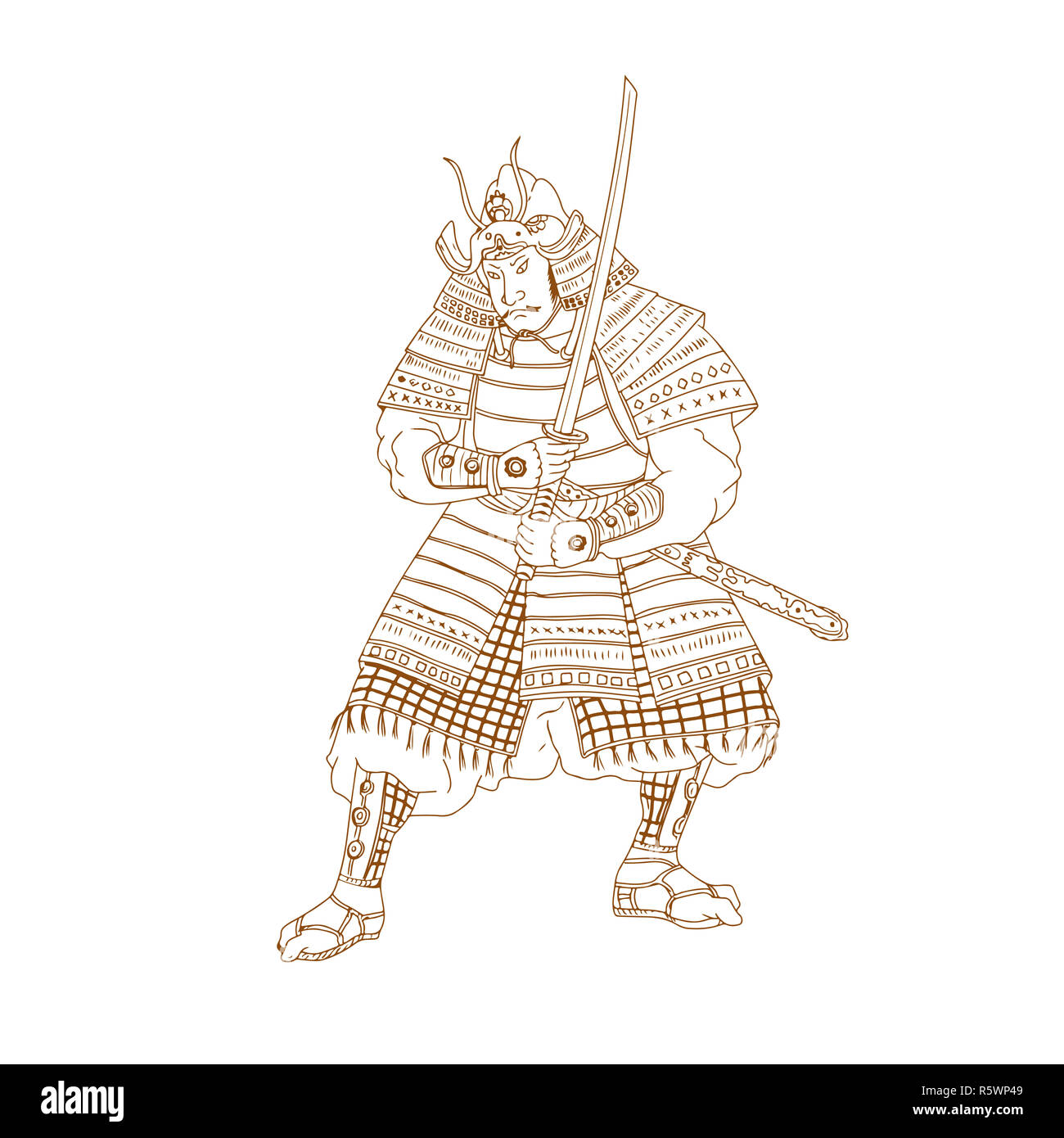 Traditional Samurai Warrior Drawings