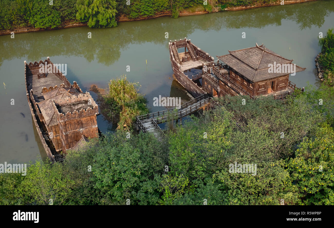 Chibi, Hubei/ CHINA - OCT 25, 2018:The ancient battle field of The red ...