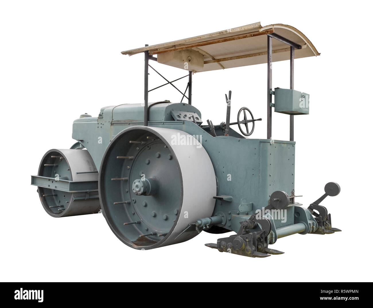 Old road roller Cut Out Stock Images & Pictures - Alamy