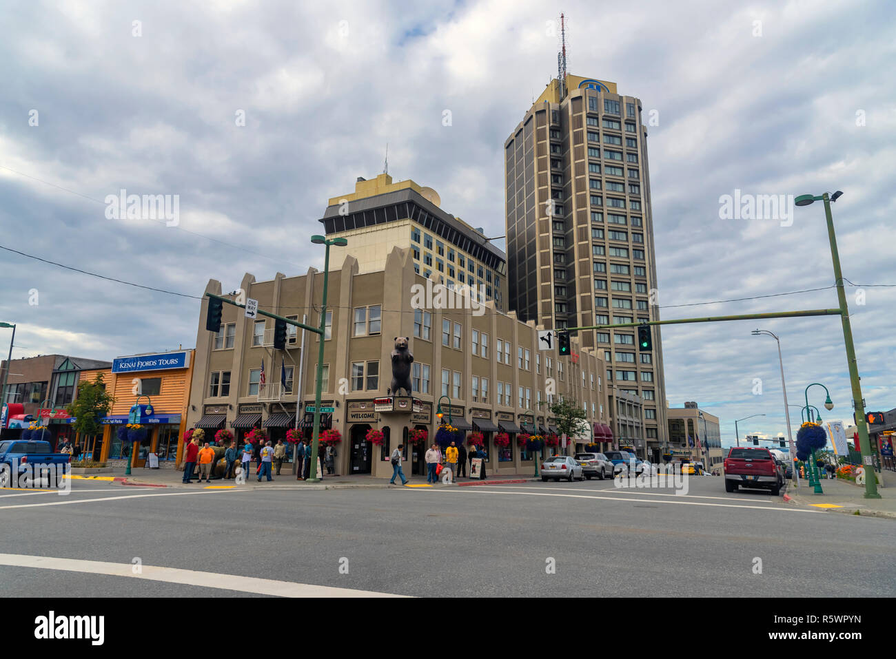 Streets of Anchorage , Municipality of Anchorage, Alaska, USA Stock ...