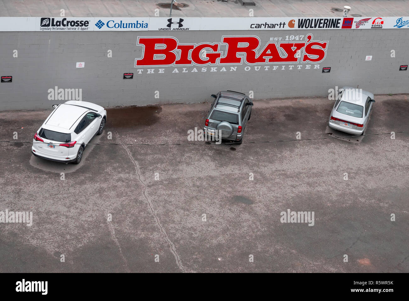 Top view of downtown, Anchorage, Alaska, USA Stock Photo - Alamy