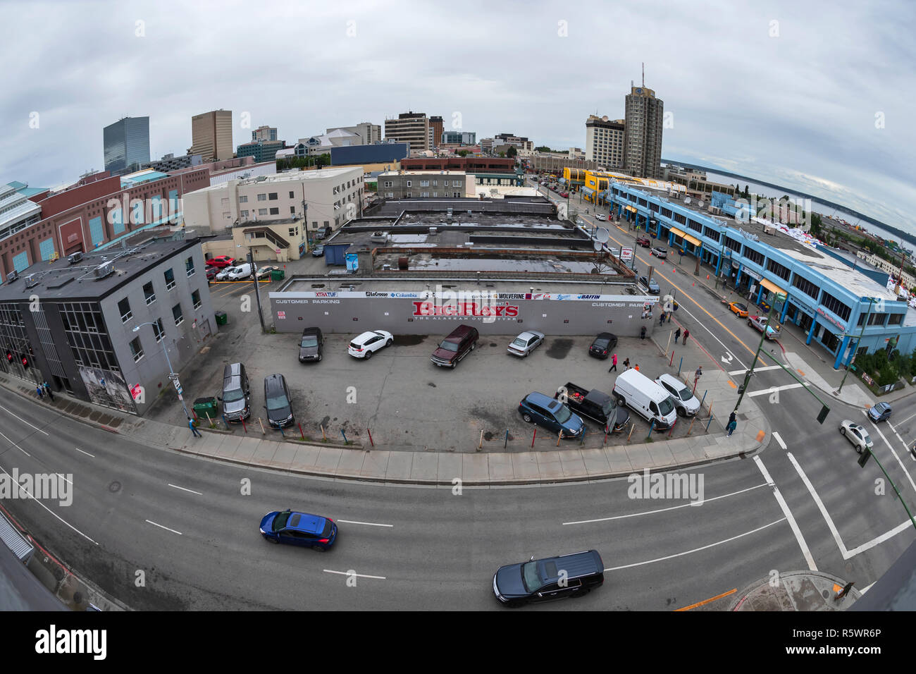 Top view of downtown, Anchorage, Alaska, USA Stock Photo - Alamy