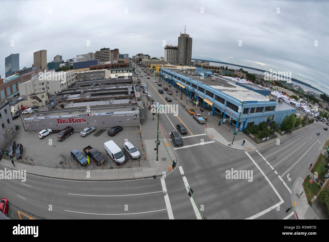 Top view of downtown, Anchorage, Alaska, USA Stock Photo - Alamy
