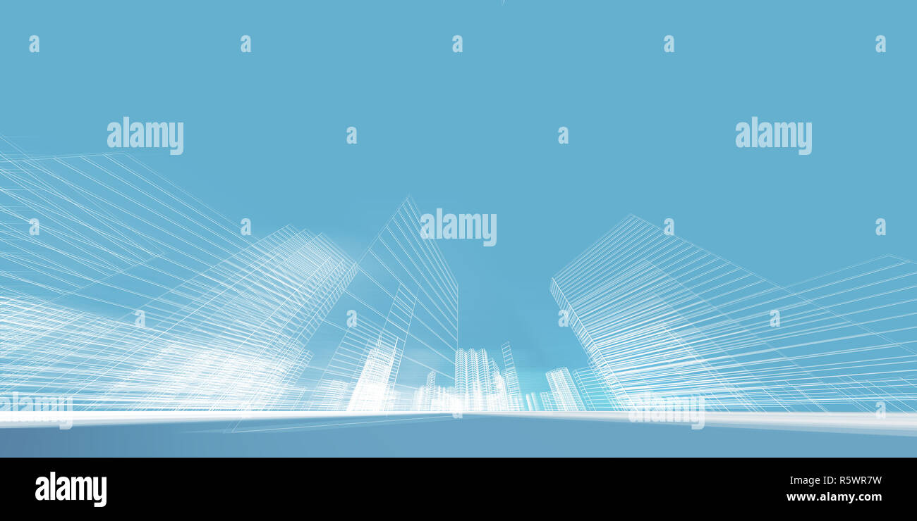 Abstract 3d city model hi-res stock photography and images - Alamy