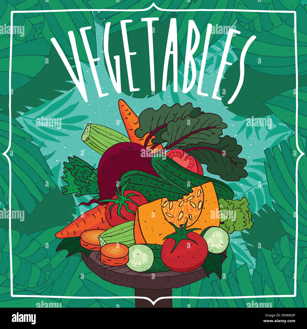 Big pile of fruits and root vegetables and plants Stock Photo - Alamy