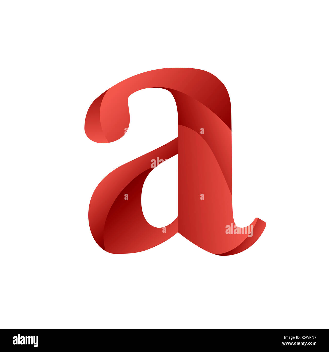 Red Gradient Icon. Colored Letter A Logo Stock Photo - Alamy