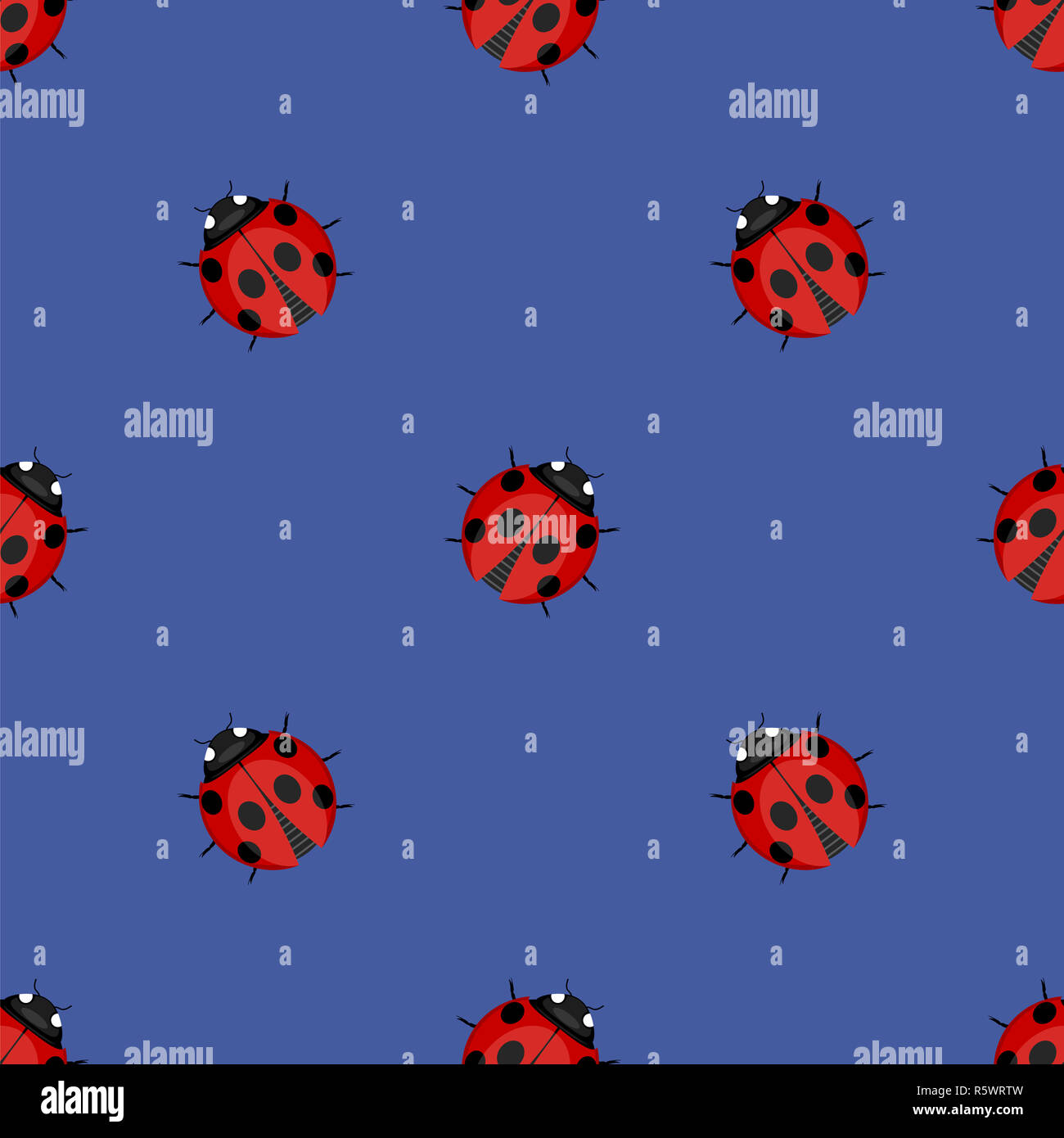 Ledybag Seamless Pattern. Ladybird Texture Stock Photo - Alamy