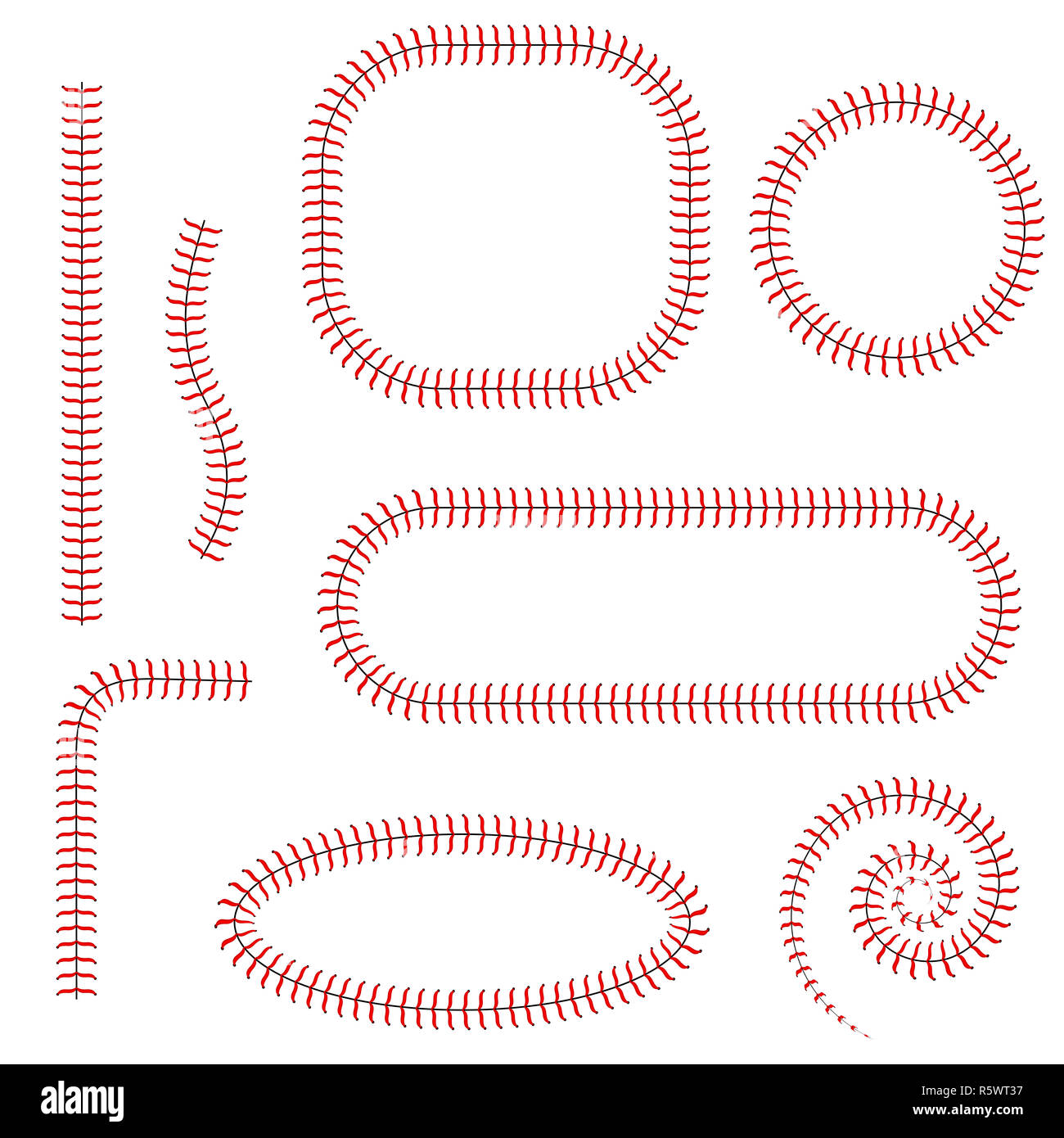 Baseball Stitches Set Stock Photo - Alamy