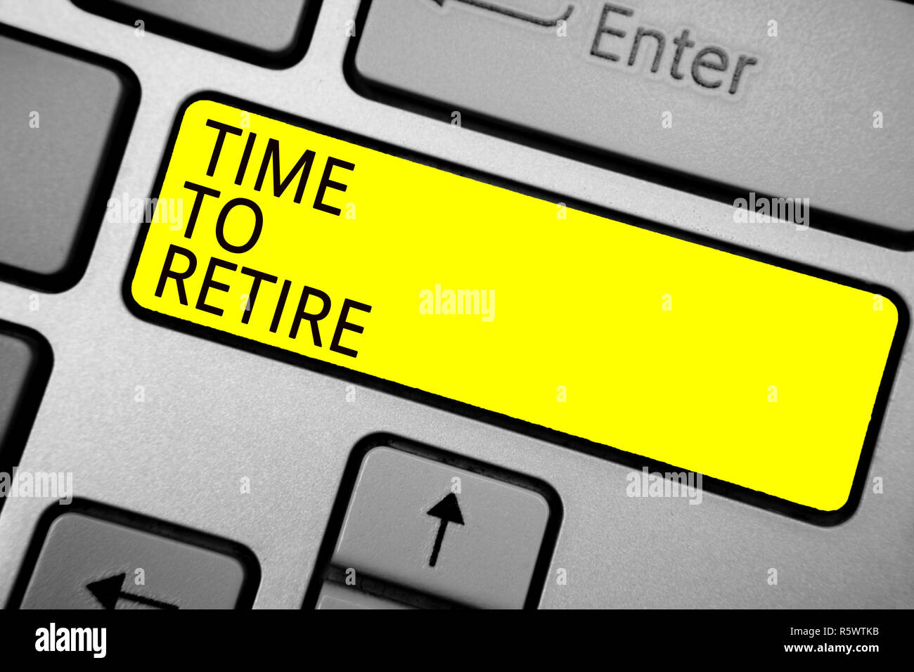Handwriting text writing Time To Retire. Concept meaning Take the ...