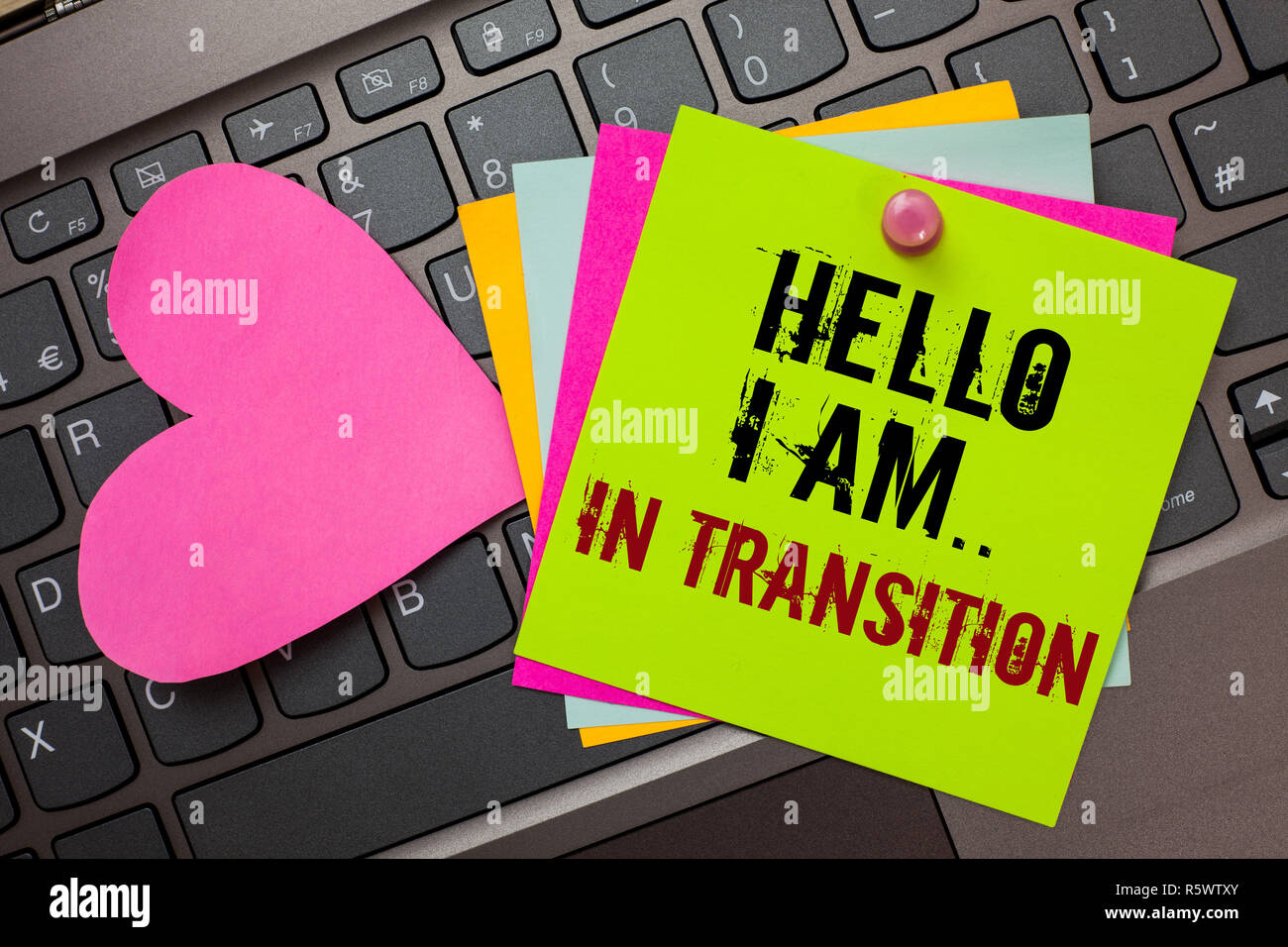 Text sign showing Hello I Am.. In Transition. Conceptual photo Changing ...