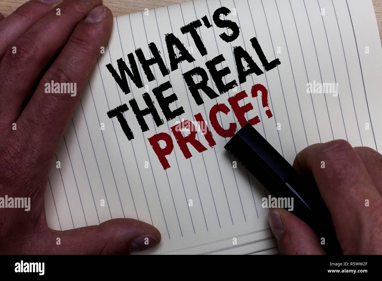 Word writing text What s is The Real Price question. Business concept ...