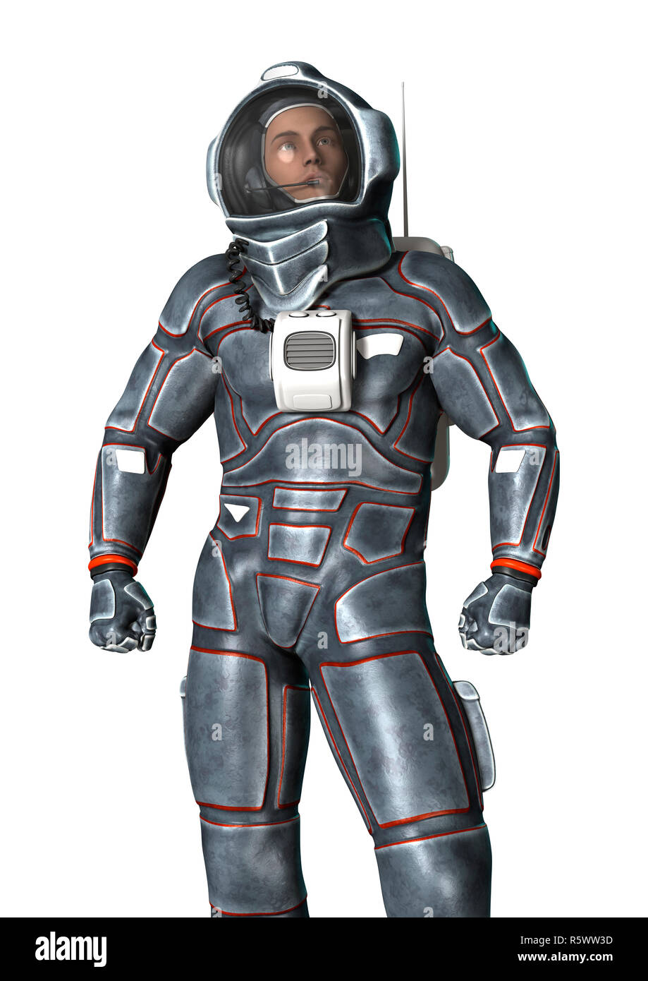 3D Rendering Astronaut on White Stock Photo - Alamy