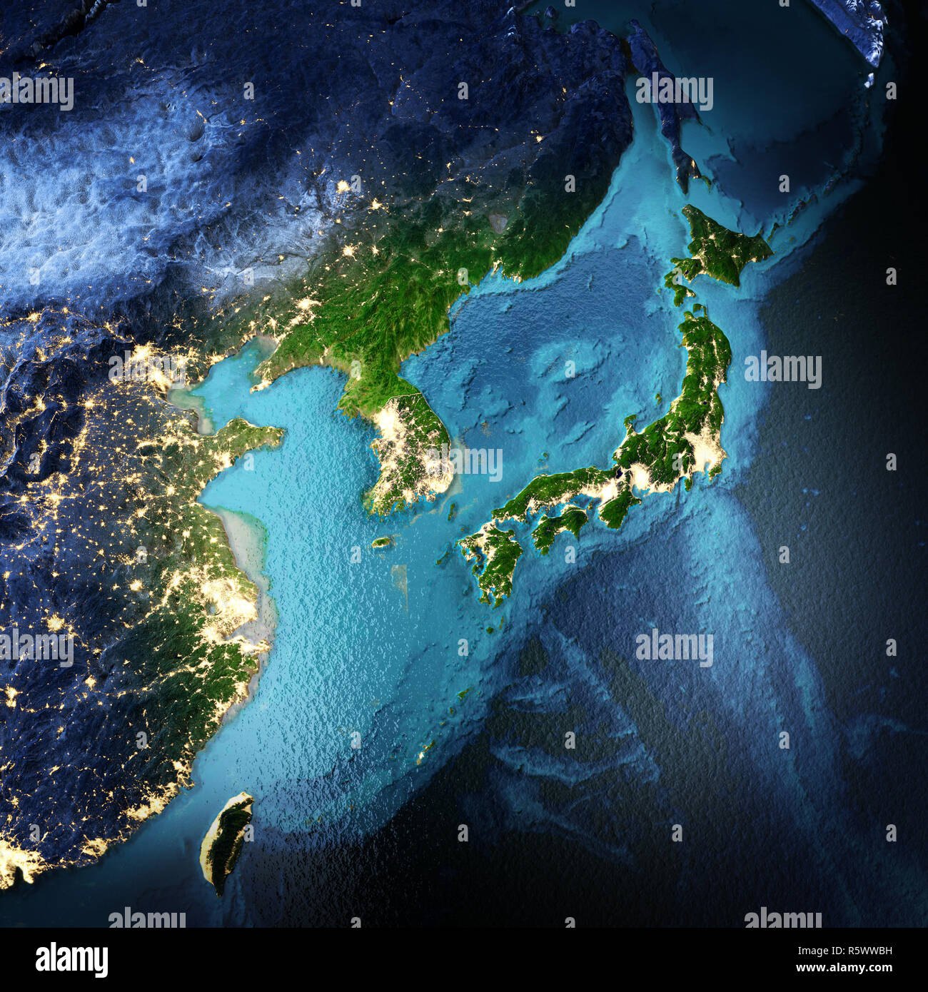 Map of china coast hi-res stock photography and images - Alamy