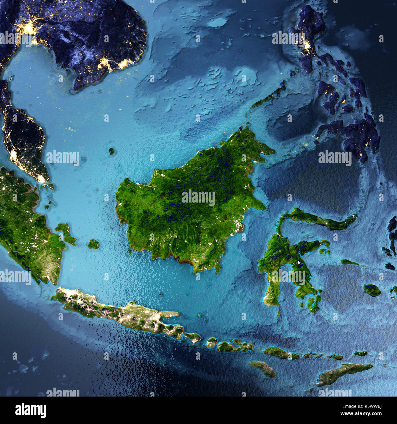 Indonesia, Malaysia, Philippines, Bangkok, Vietnam 3d rendering Stock ...