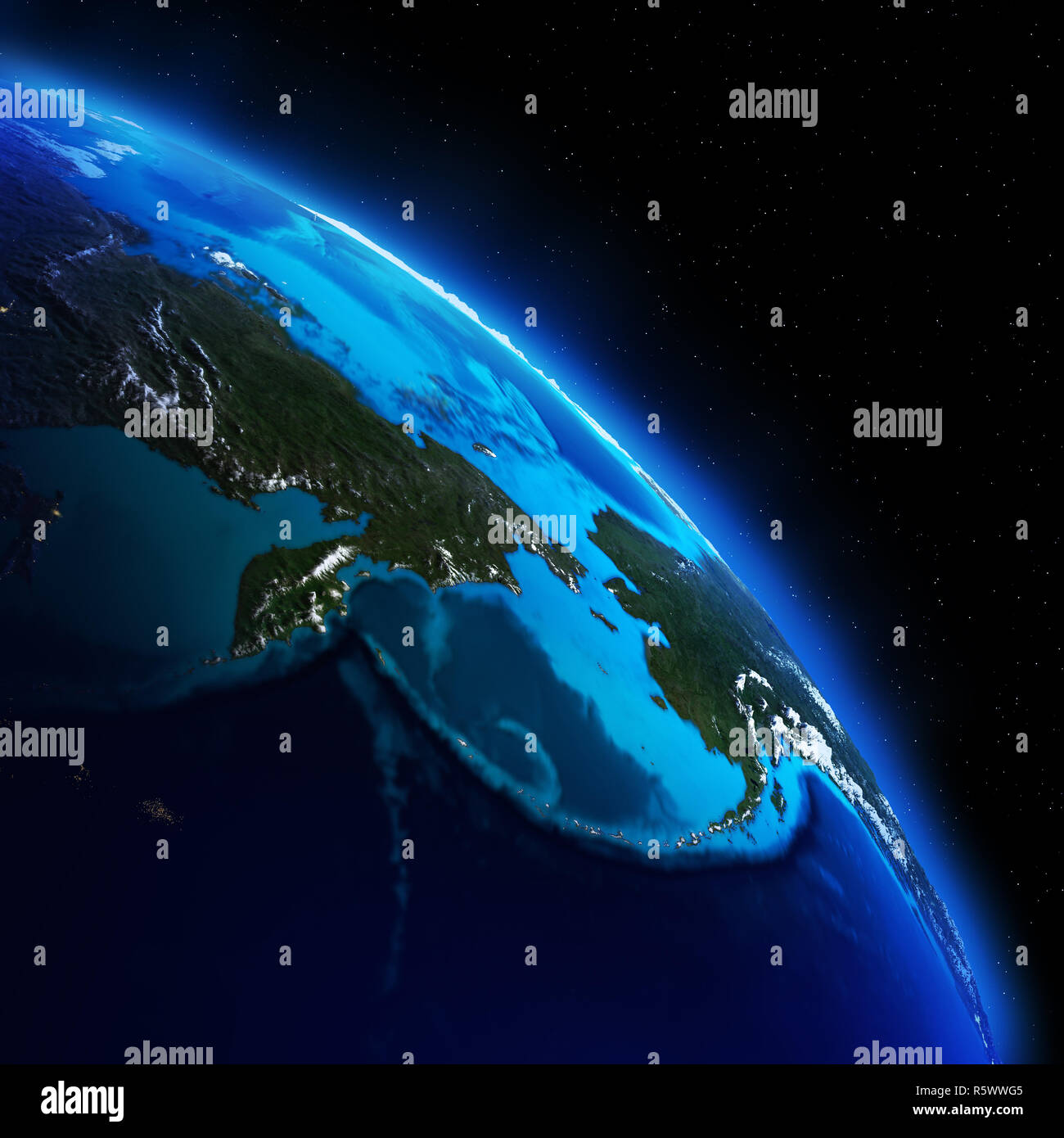 Planet Earth 3d rendering Stock Photo - Alamy