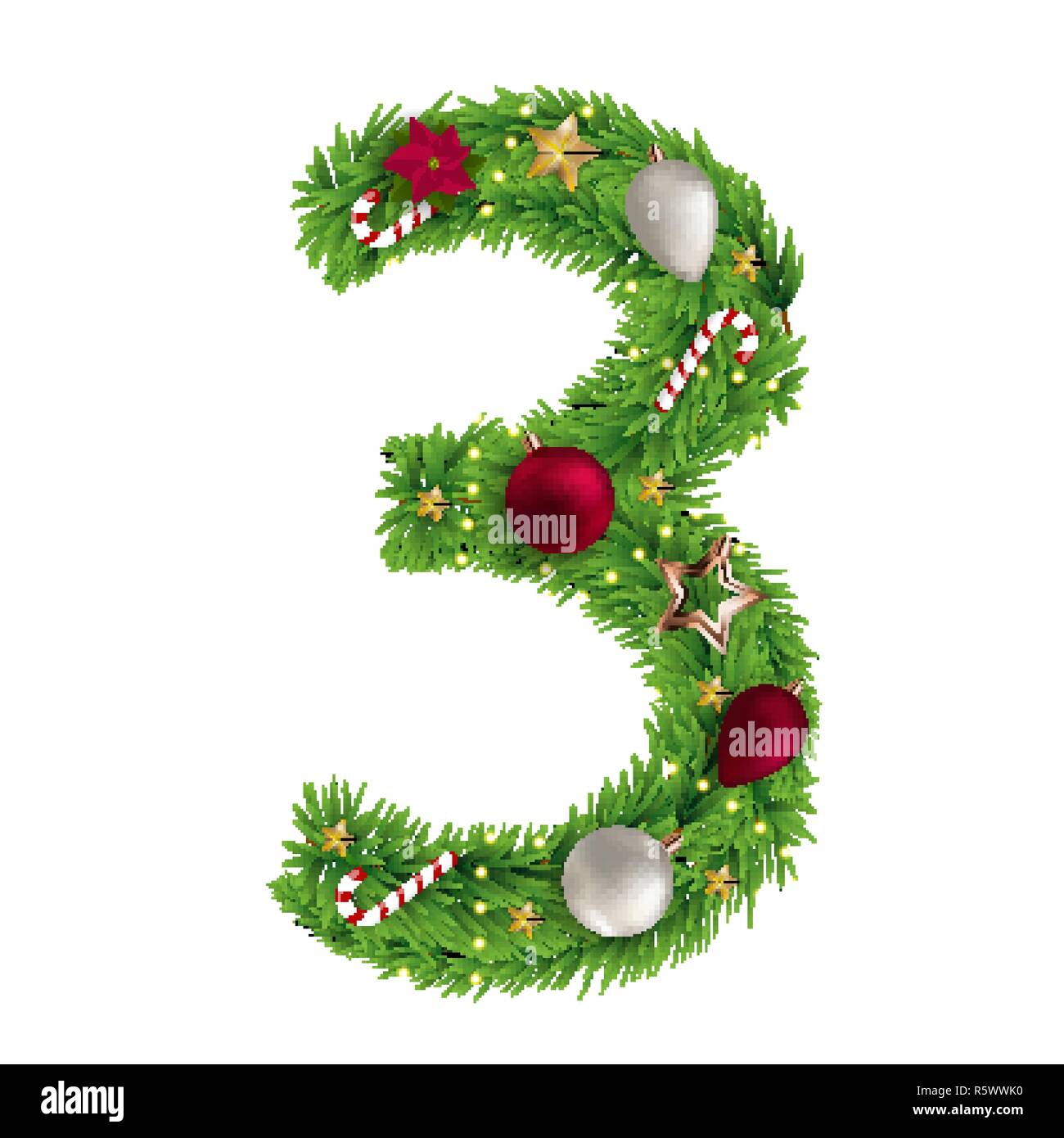 Evergreen holiday display Stock Vector Images - Alamy