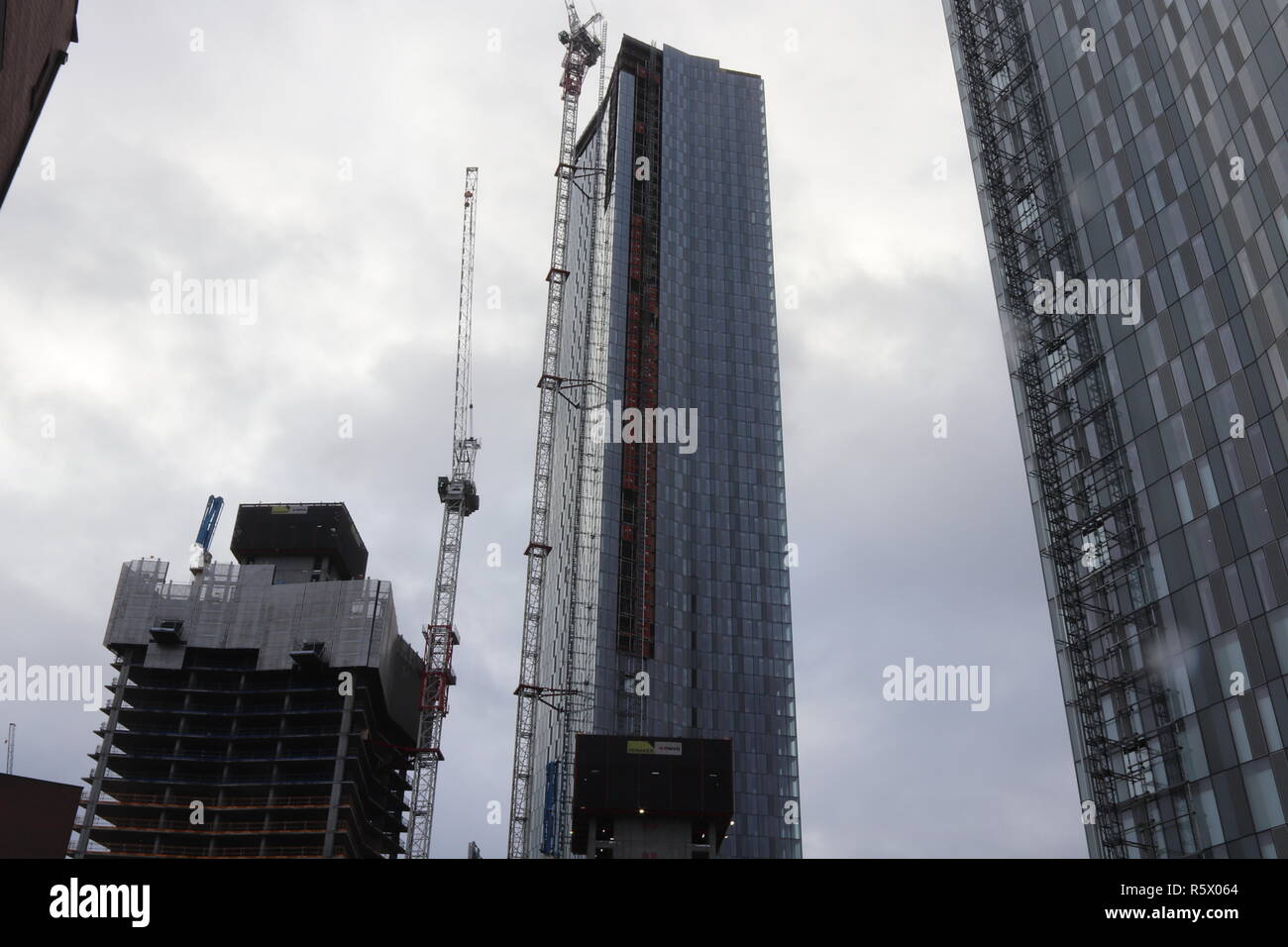 Modern high rise office building in Manchester, England, UK Stock Photo ...