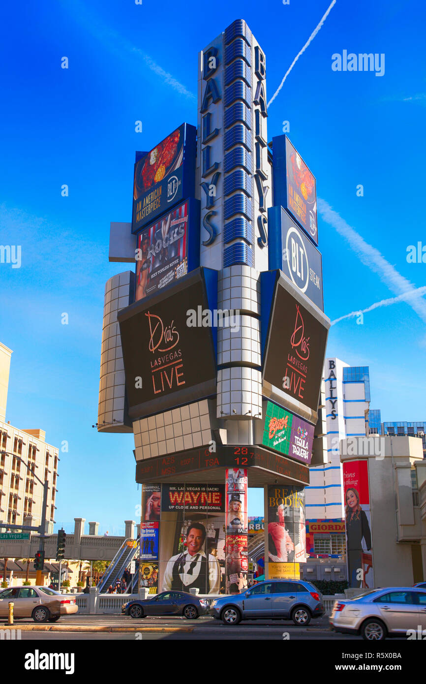 Bally's Grand Bazaar shops advertising beacon on the strip in Las Vegas ...