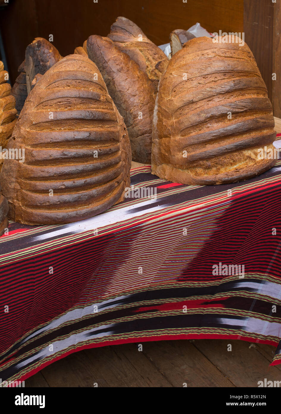 Traditional Turkish style made bread loaf Stock Photo - Alamy