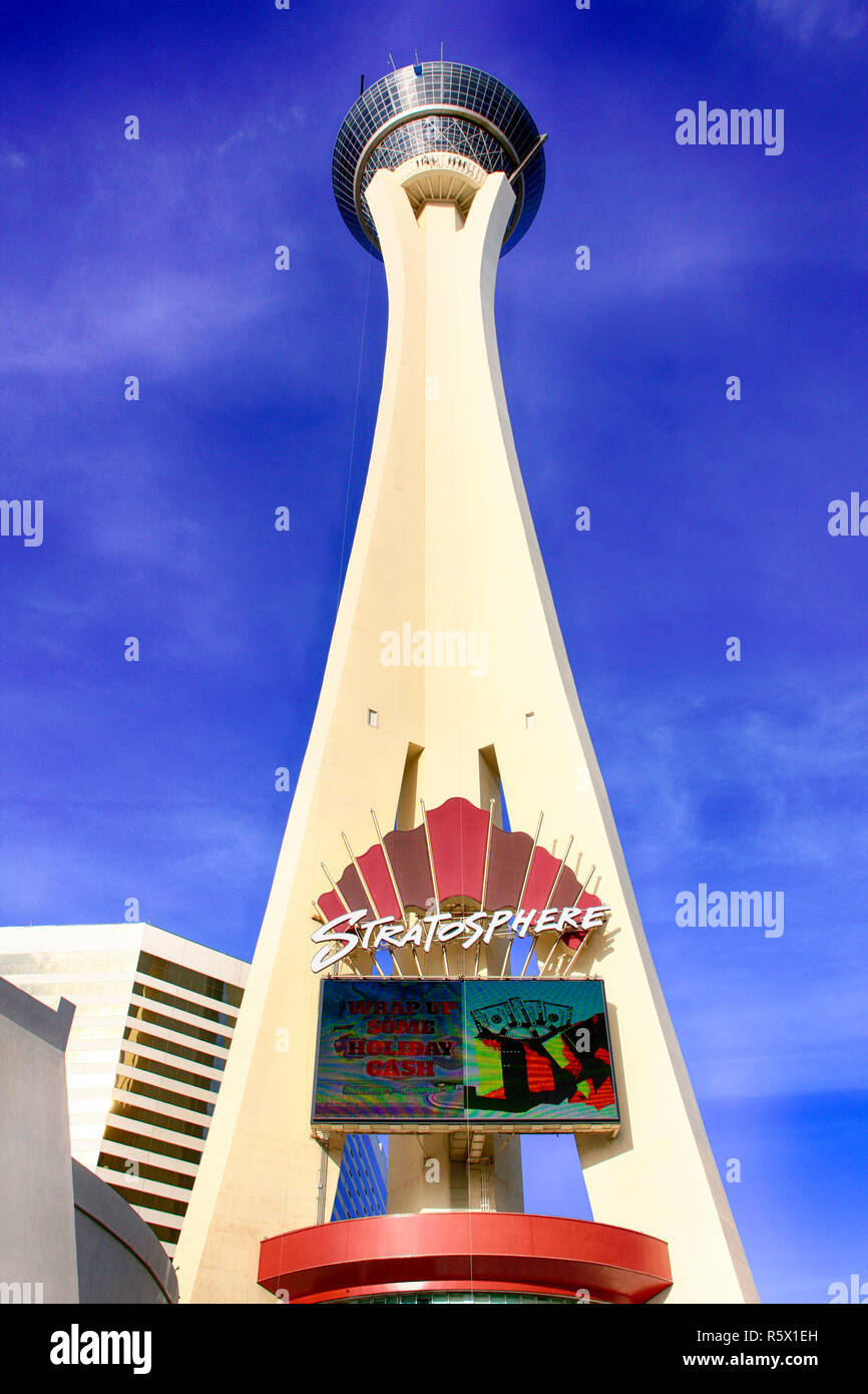 The Stratosphere Casino hotel and tower on S Las Vegas Blvd in Las ...