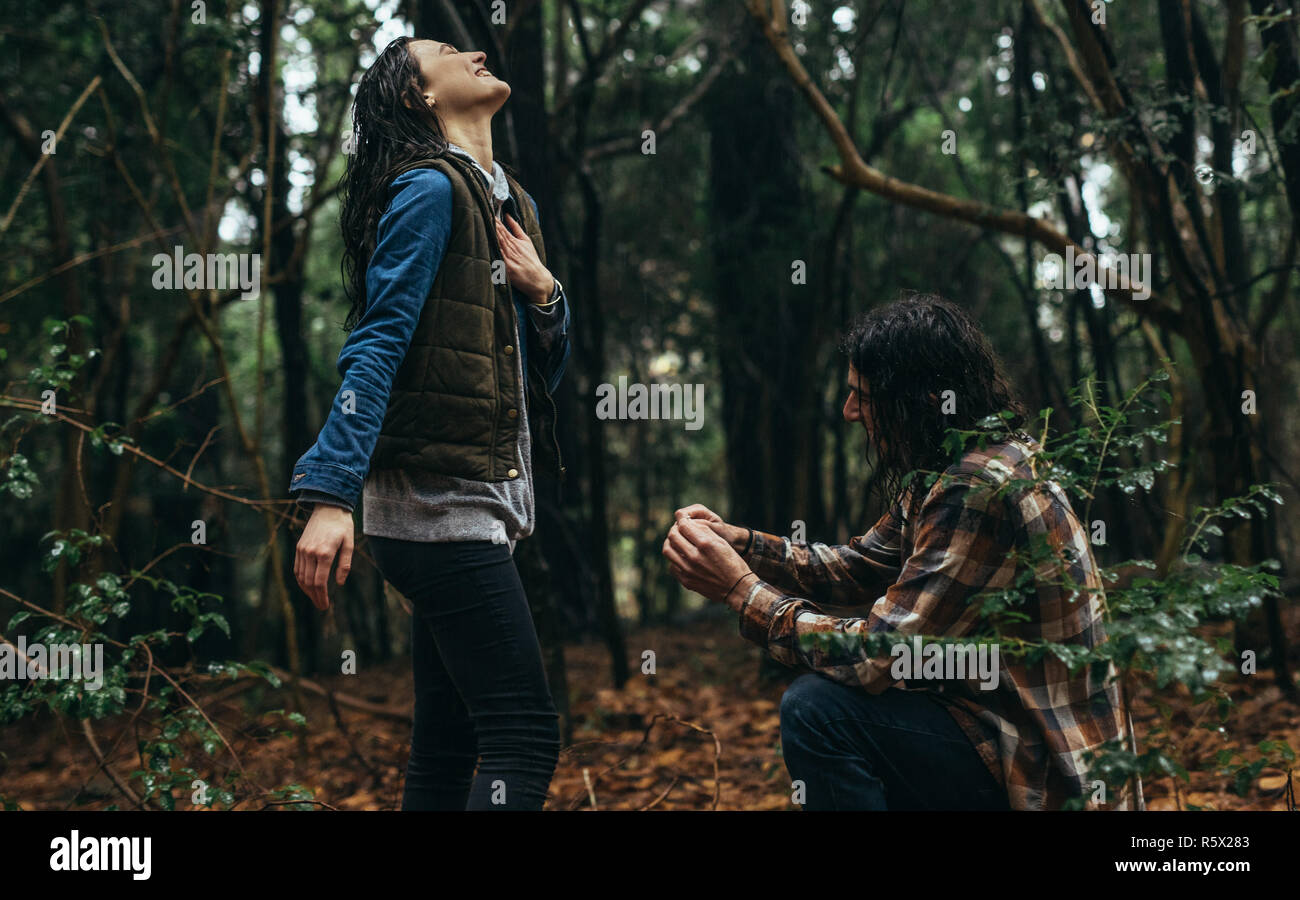 Kneeling man proposal ring hi-res stock photography and images - Alamy