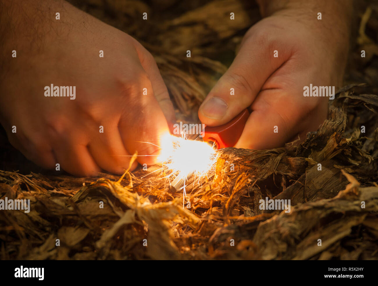 Making Fire Flint High Resolution Stock Photography and Images - Alamy