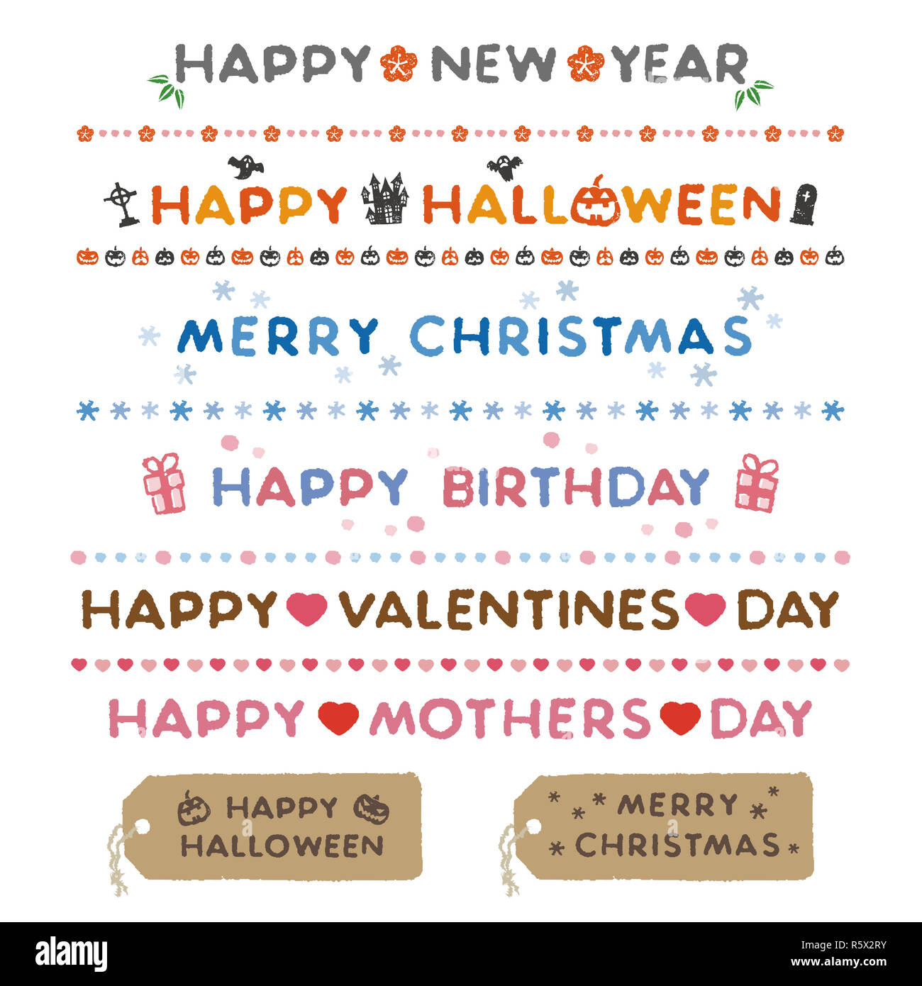 Holiday messages, Happy New Year, Halloween, Christmas, Birthday ...