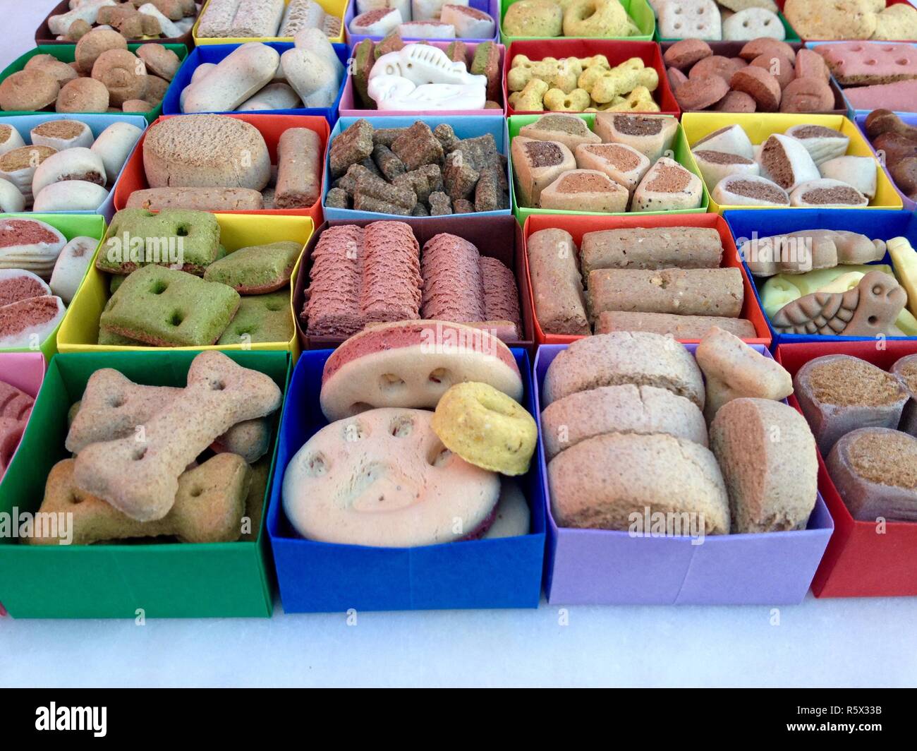 Selection of dried food in boxes hi-res stock photography and images ...