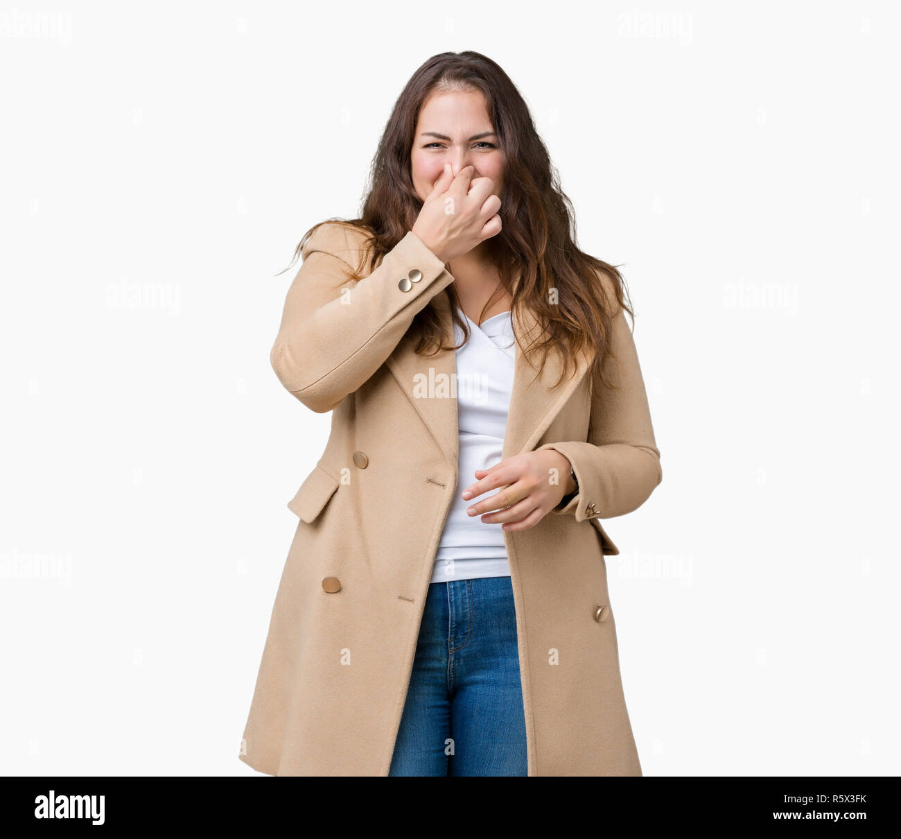 Woman unhappy size of nose hi-res stock photography and images - Alamy