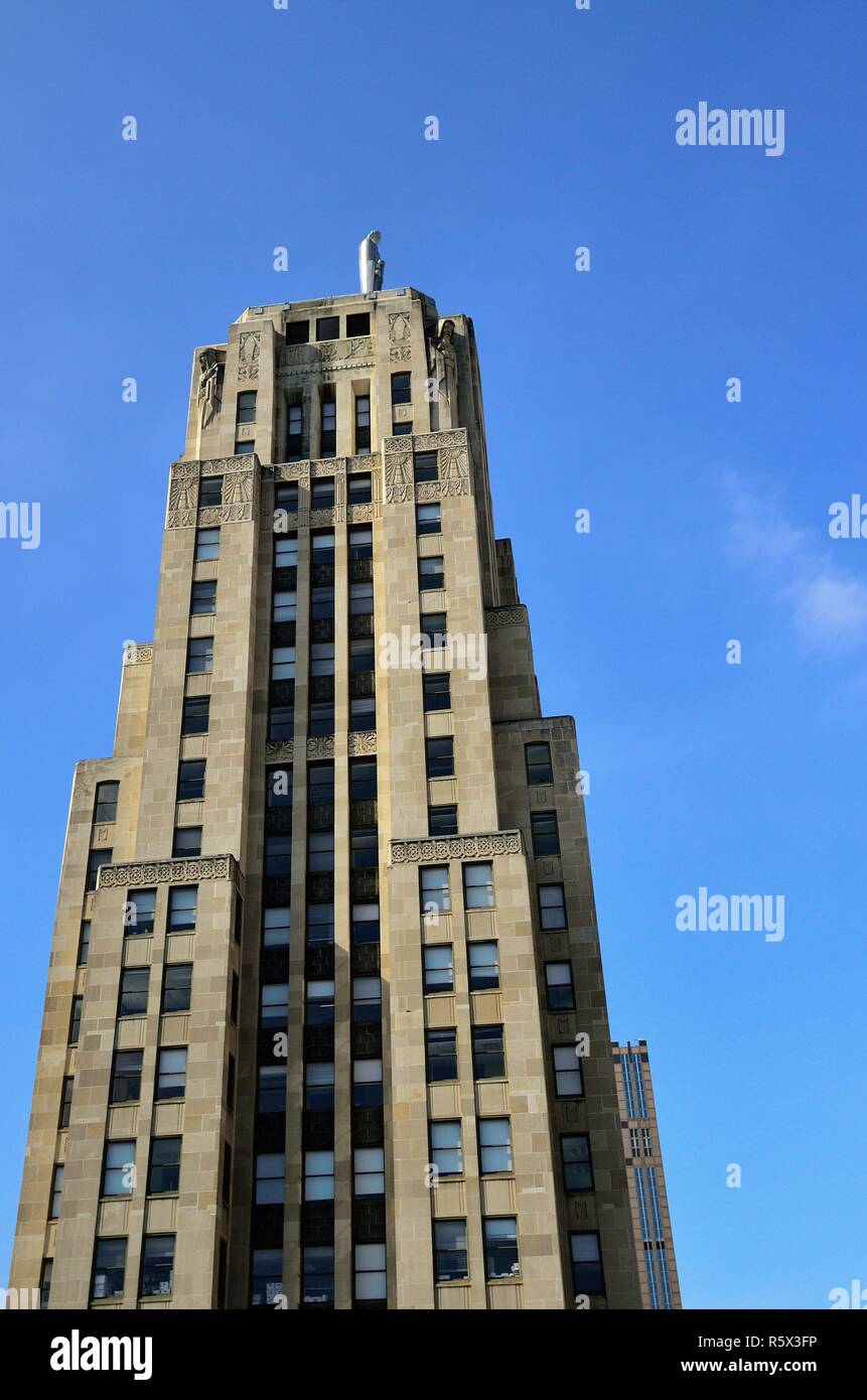 Chicago, Illinois, USA. Chicago Board of Trade Building at the head of ...