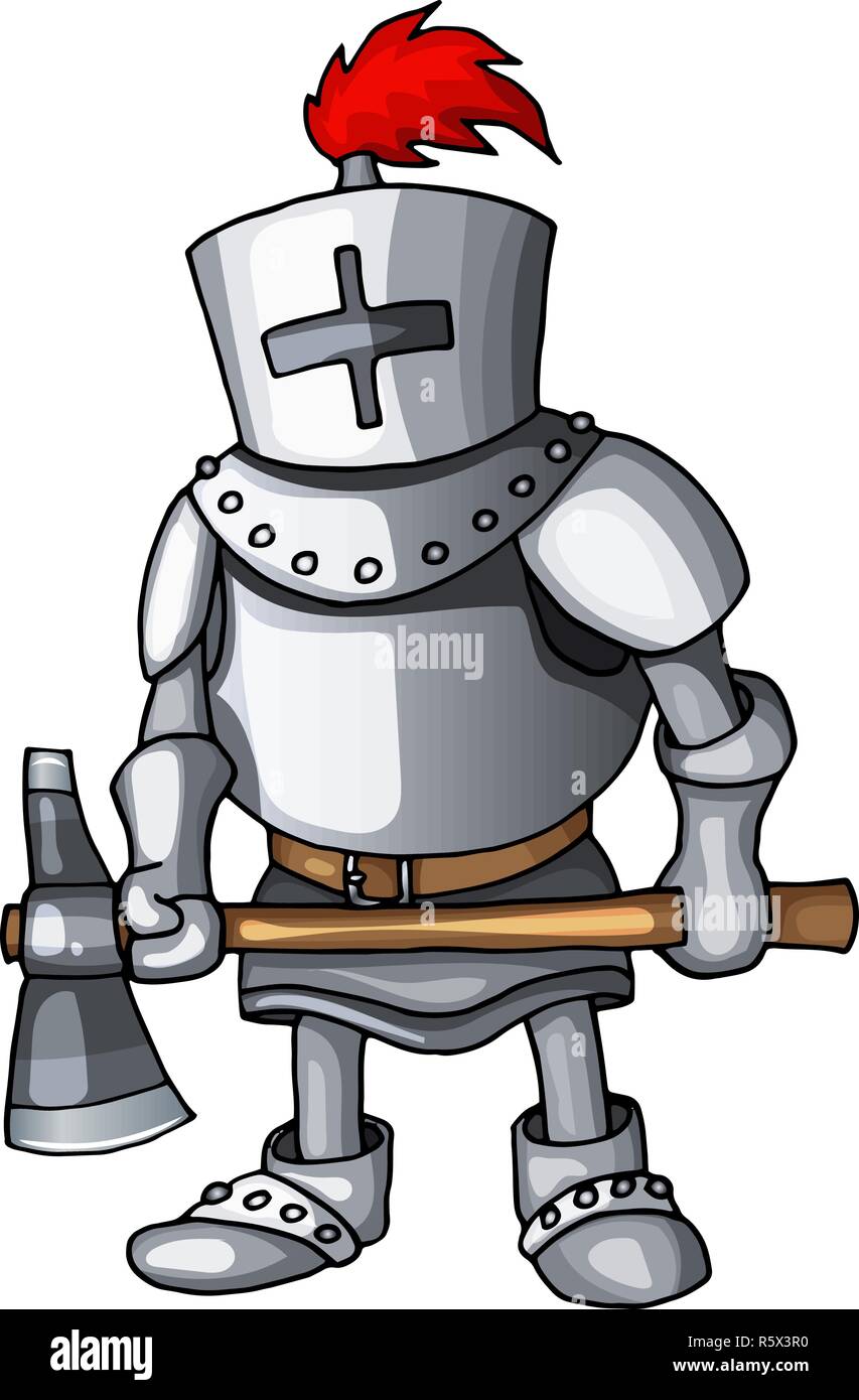 Cartoon Knight In Armour