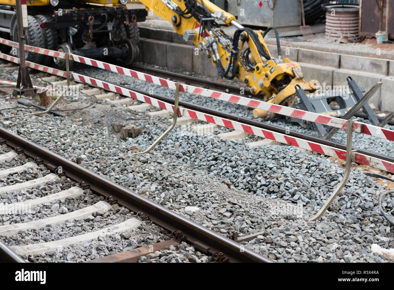 track construction works Stock Photo - Alamy