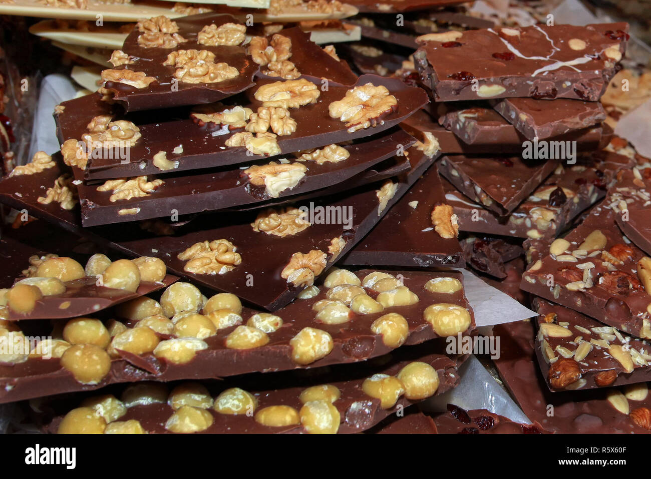 chocolate with nuts Stock Photo - Alamy