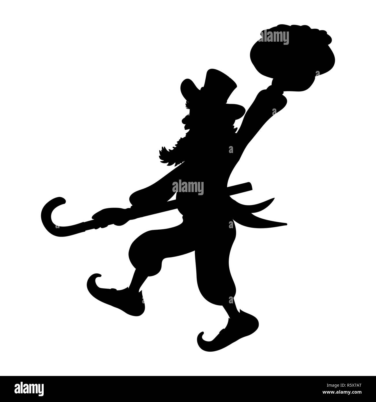 Leprechaun mascot Black and White Stock Photos & Images - Alamy