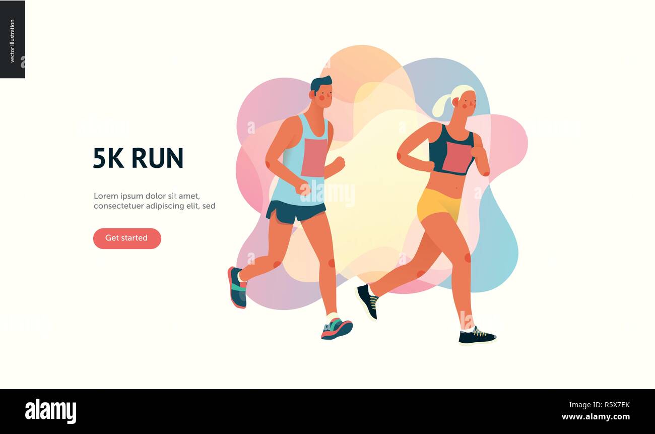 5k running distance Stock Vector Images - Alamy
